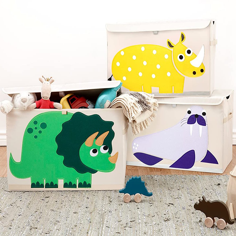 Embroidered Cartoon Animal Toy Chest Custom - Great Shine Home Storage ...