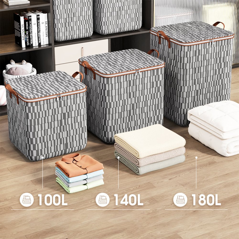 Custom Storage Boxes Plaid Pattern Large Capacity Zipper Box - Great ...