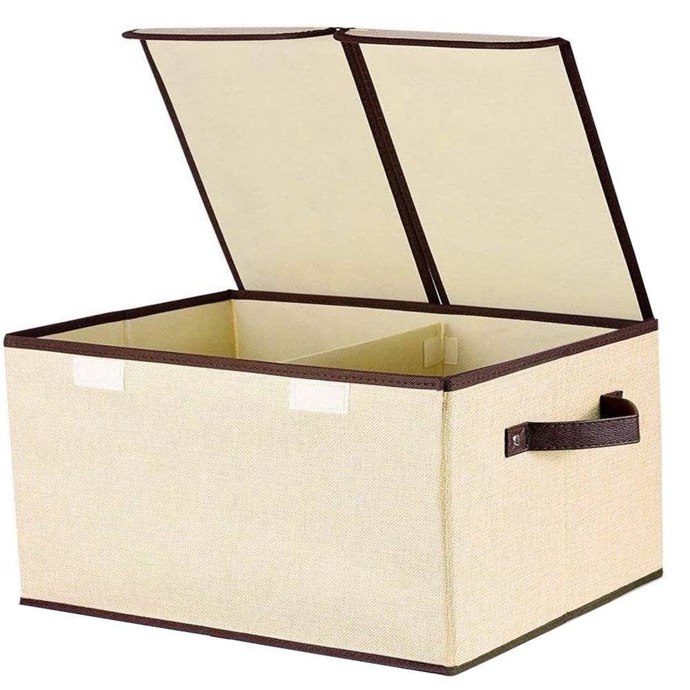 Custom Storage Bins Clothes Double Lid Storage Box Collapsible Closet ...