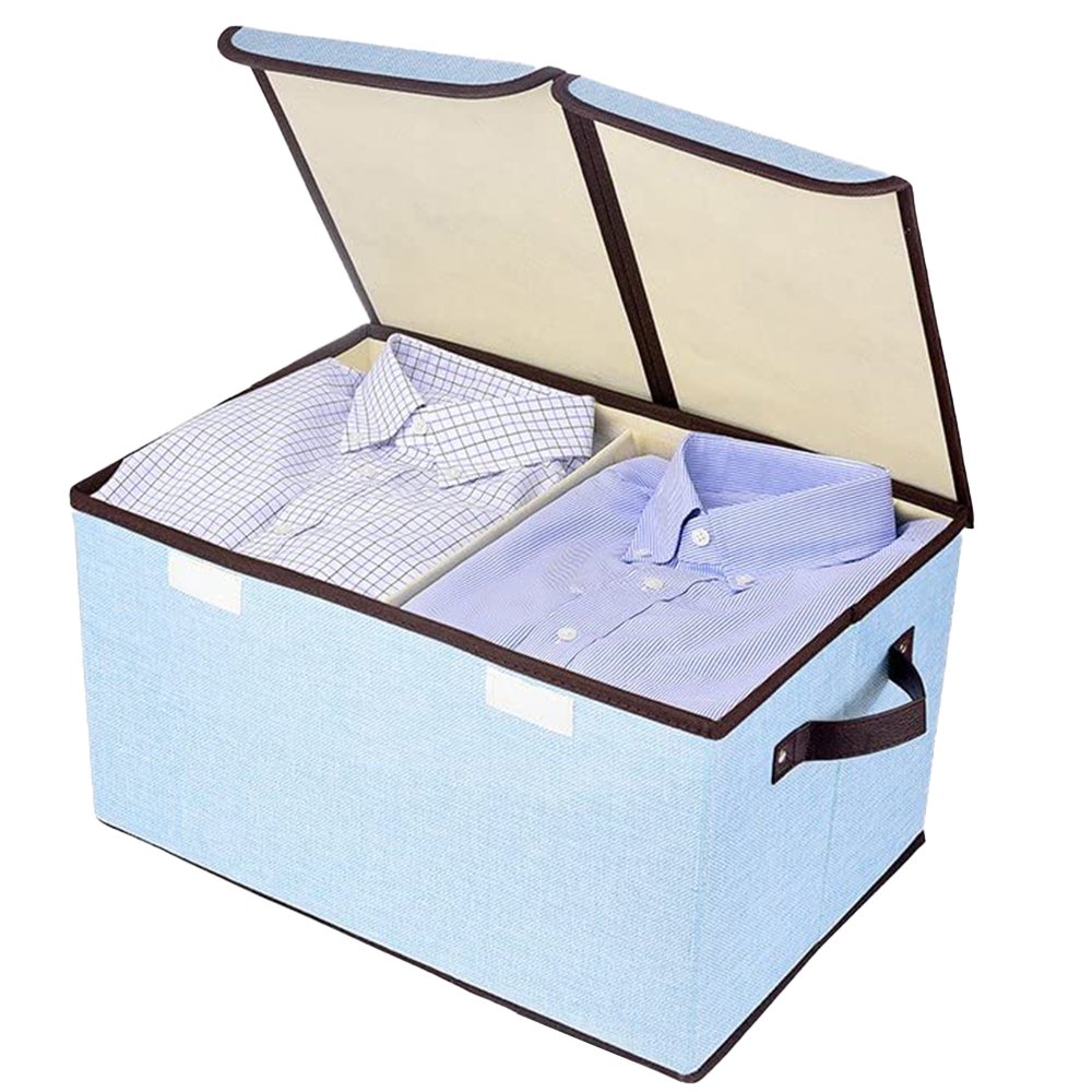 Custom Storage Bins Clothes Double Lid Storage Box Collapsible Closet ...