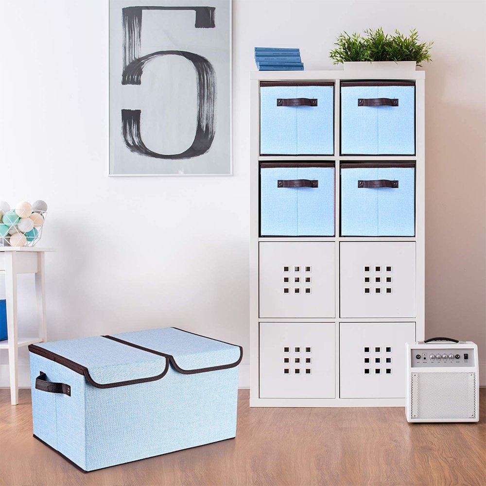 Custom Storage Bins Clothes Double Lid Storage Box Collapsible Closet ...