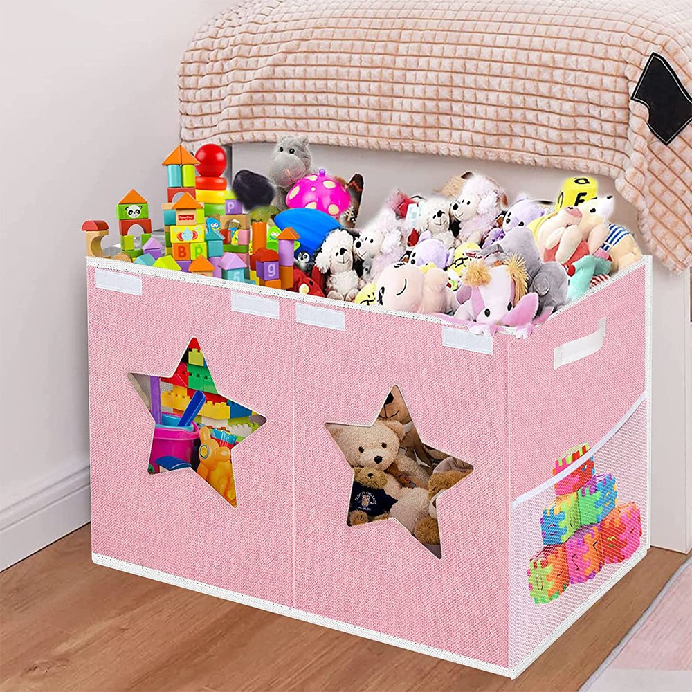 Pvc Transparent Window Pattern Toy Storage Box With Side Net Supplier ...