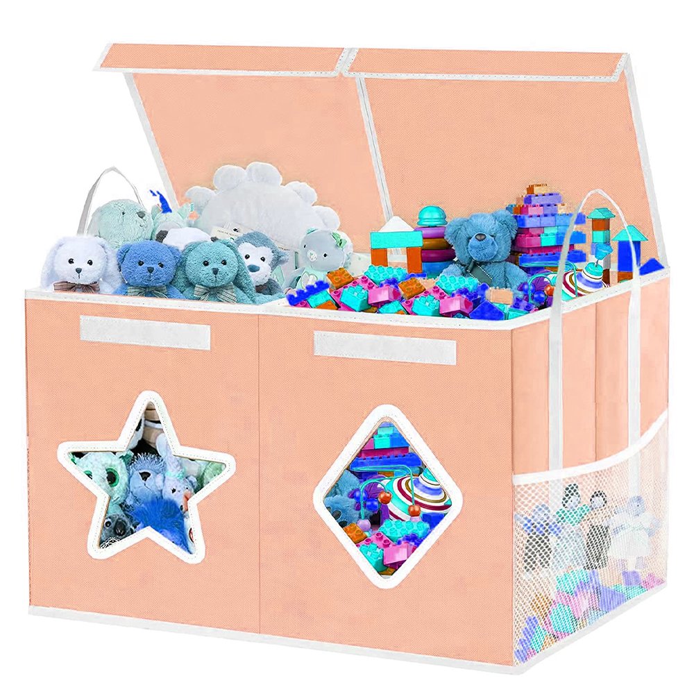 Pvc Transparent Window Pattern Toy Storage Box With Side Net Supplier ...