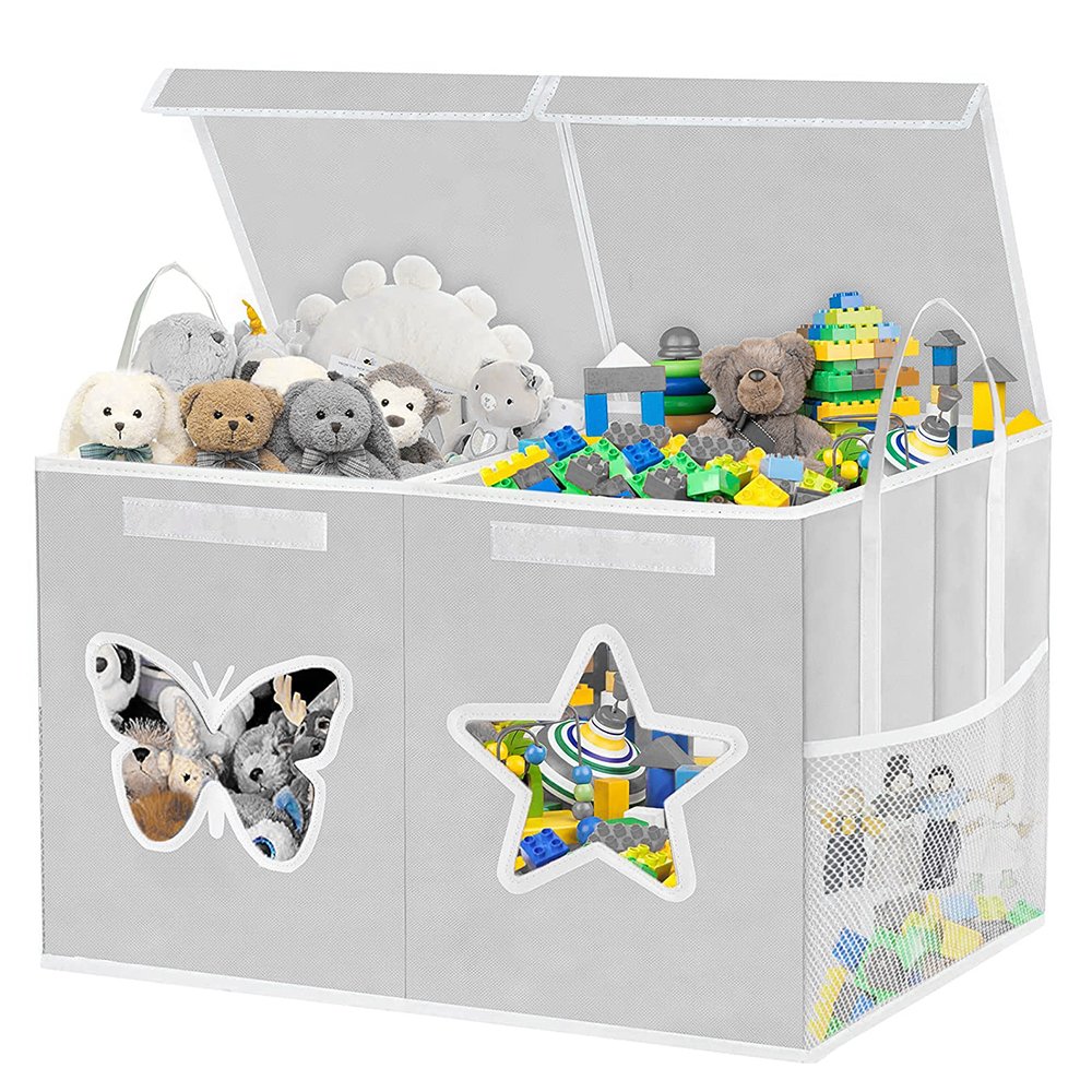 Pvc Transparent Window Pattern Toy Storage Box With Side Net Supplier ...