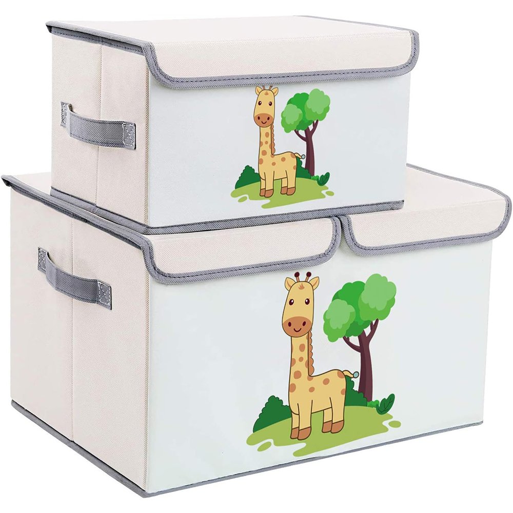Custom Toy Bin Cartoon Animal Children Toy Storage Box 2 Sets - Great ...