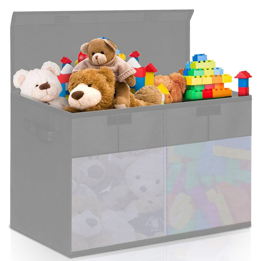 Custom Large Capacity Mesh Fabric Toy Box With Lid - Great Shine Home ...