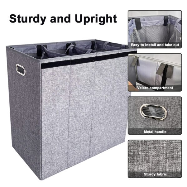 Bulk Laundry Baskets Three Compartment Laundry Hamper - Great Shine ...