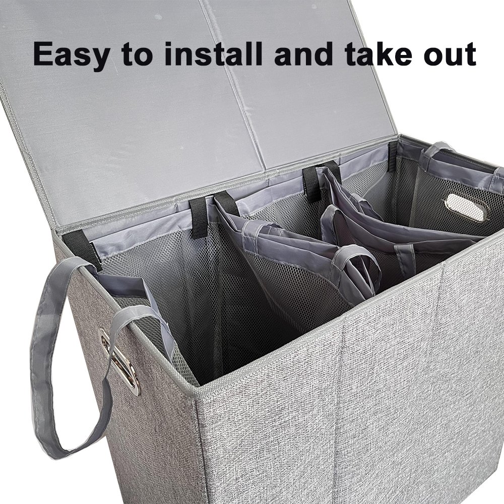 Bulk Laundry Baskets Three Compartment Laundry Hamper - Great Shine ...