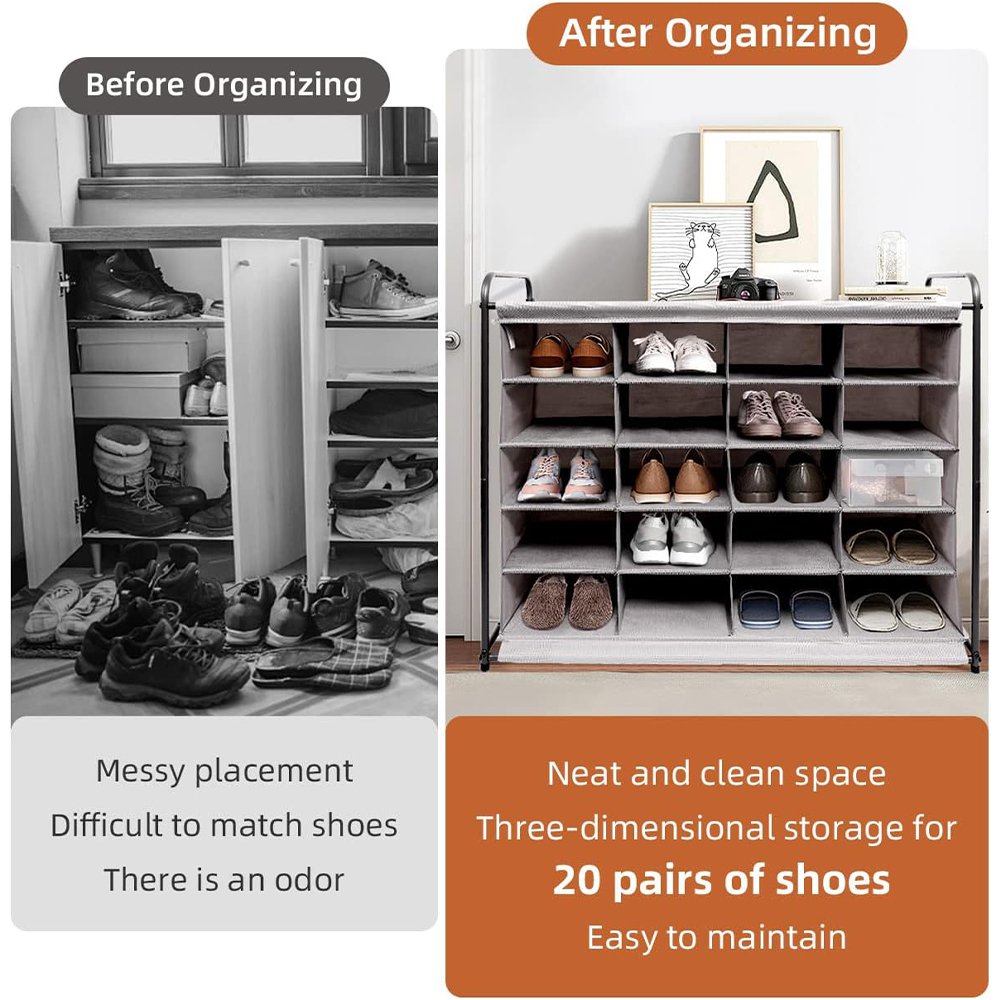 Custom Shoe Rack Portable Foldable Shoe Organizer - Great Shine Home ...