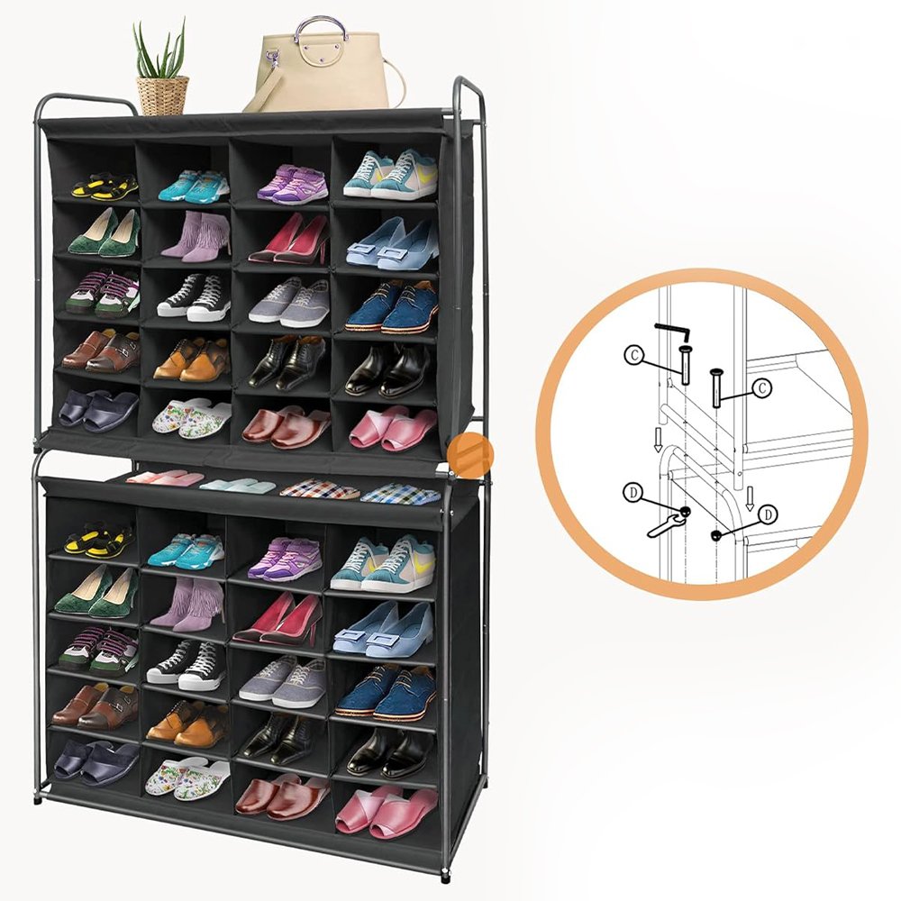 Custom Shoe Rack Portable Foldable Shoe Organizer - Great Shine Home ...