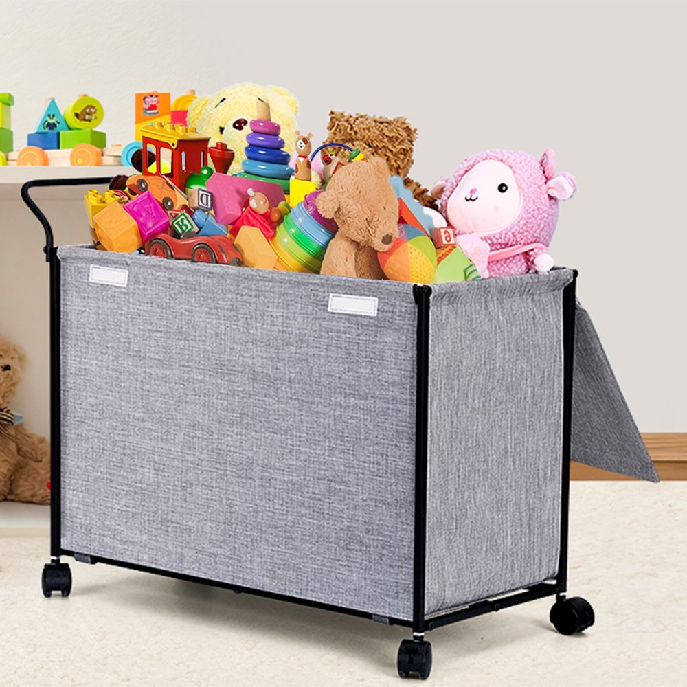 Large Toy Box with Wheels Metal Rack - Great Shine Home Storage ...