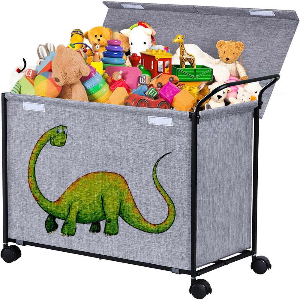 Large Toy Box with Wheels Metal Rack - Great Shine Home Storage ...