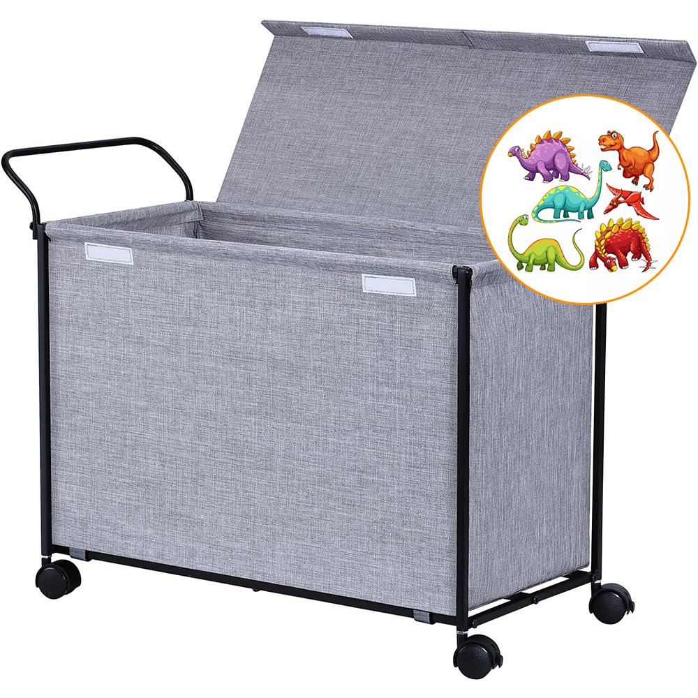 Large Toy Box with Wheels Metal Rack - Great Shine Home Storage ...