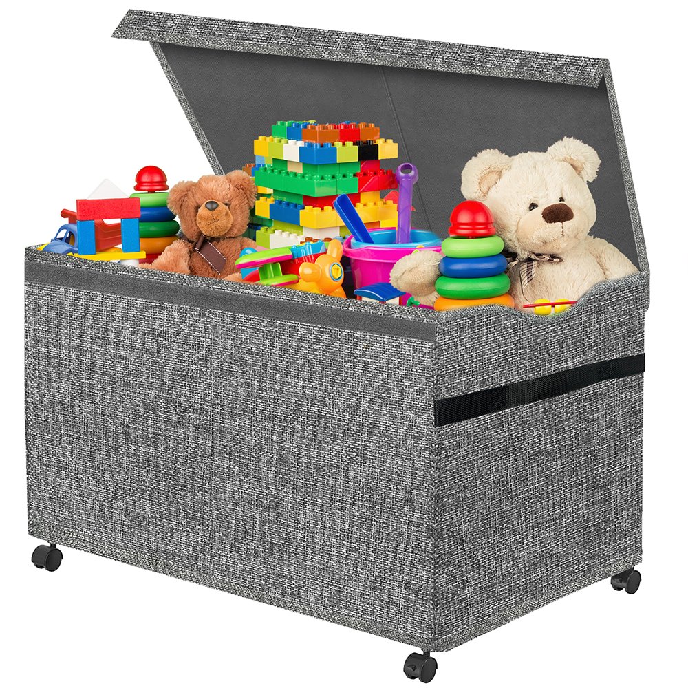 Foldable Toy Chest On Wheels Large Capacity - Great Shine Home Storage ...