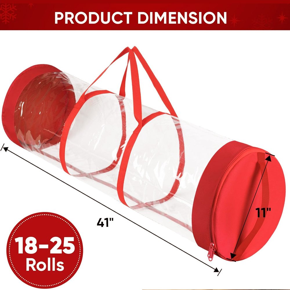 Clear Pvc Christmas Wrapping Paper Storage Container - Great Shine Home ...