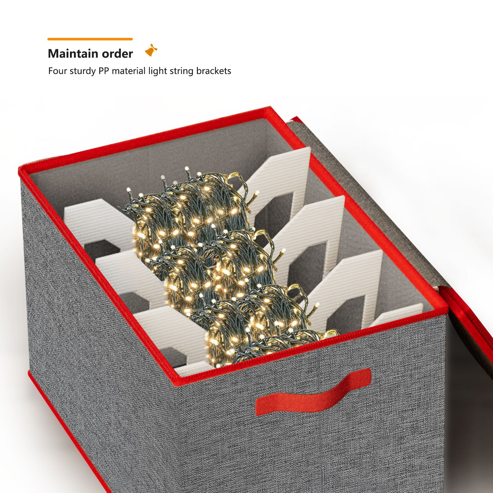 Foldable Christmas Light Storage Box with Lid - Great Shine Home ...