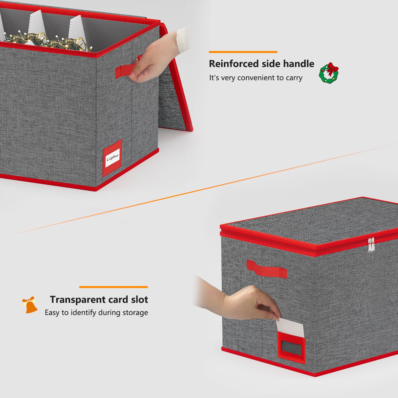 Foldable Christmas Light Storage Box with Lid - Great Shine Home ...