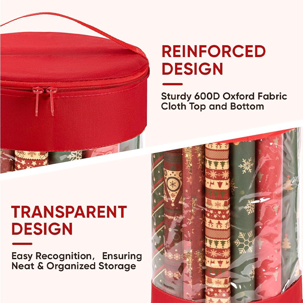 Clear Pvc Christmas Wrapping Paper Storage Container - Great Shine Home ...