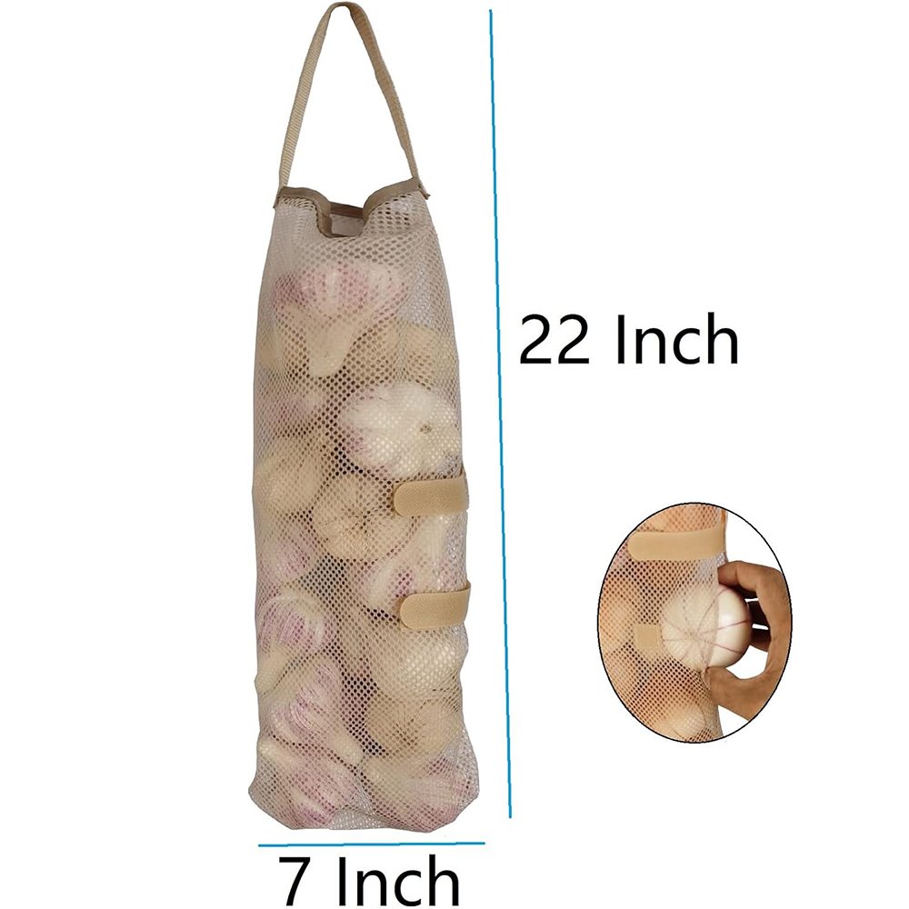 Hanging Mesh Bags for Garlic Storage Storage Bags for Potatoes - Great ...