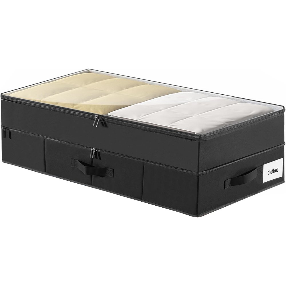 Underbed Storage Containers – Double Layer Organizer Bins - Great Shine ...
